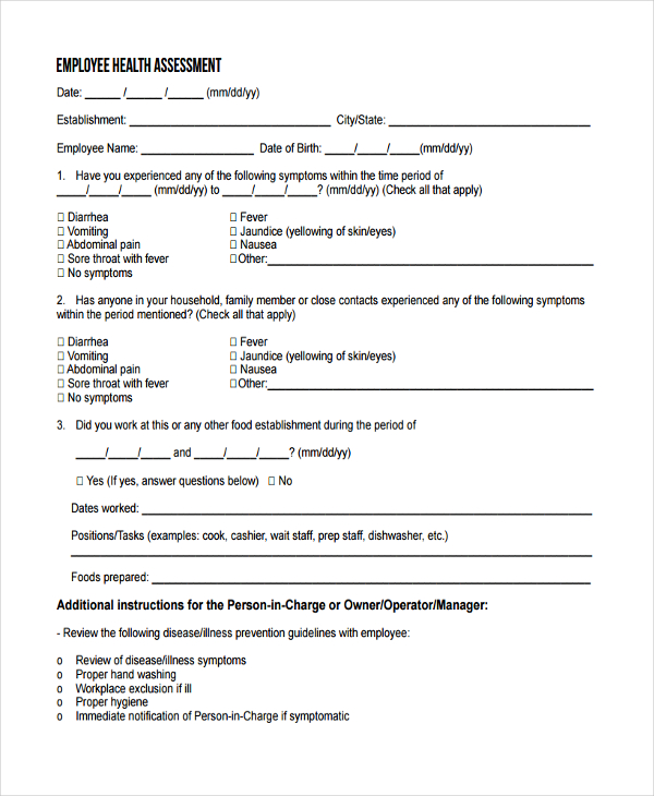 47+ Assessment Form Examples