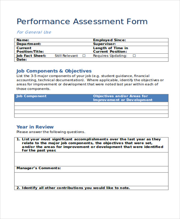 47+ Assessment Templates in Word, Pages, Docs, PDF