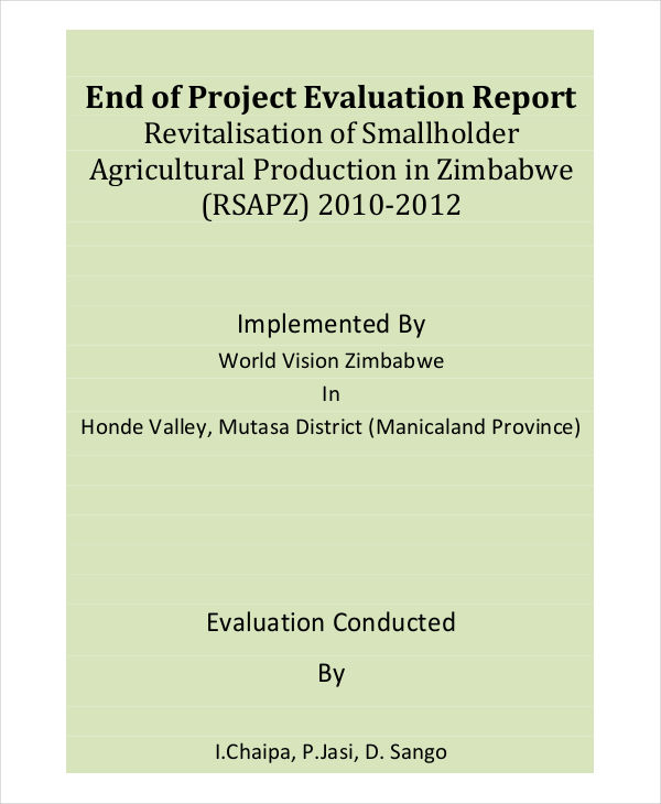 26+ Project Report Templates - Word, PDF, Docs