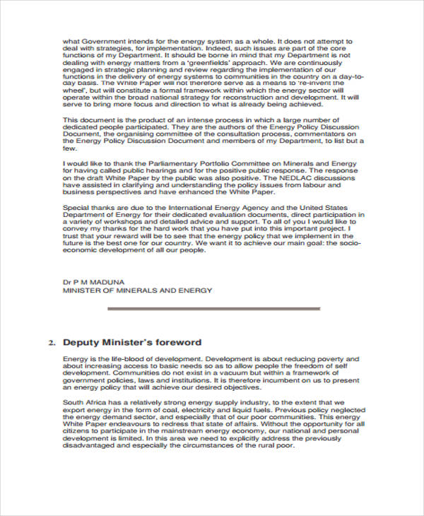  Example Of Public Policy Paper SAMPLE BRIEF POLICY PAPER BY AN IPF 