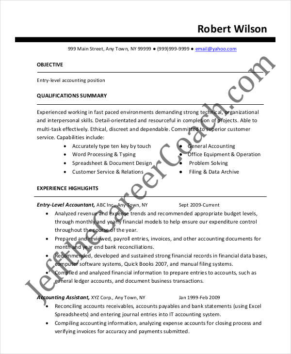 30+ Accountant Resume Templates in PDF