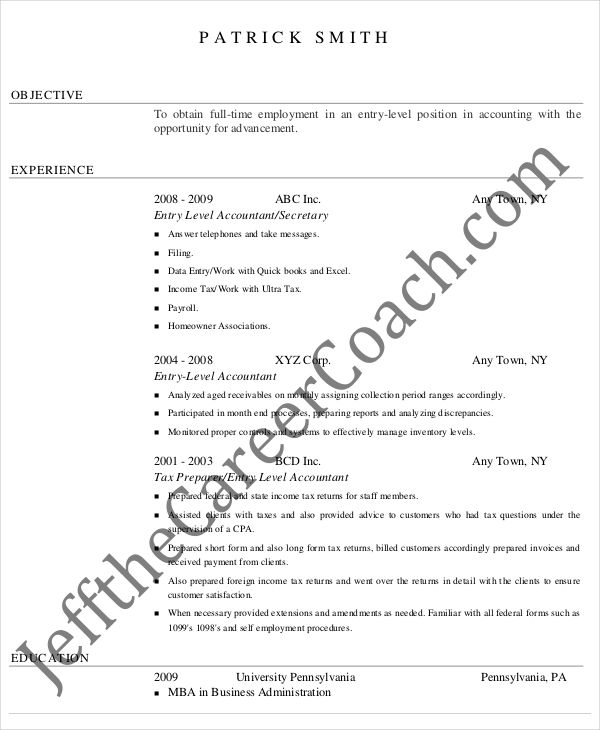 30+ Accountant Resume Templates in PDF