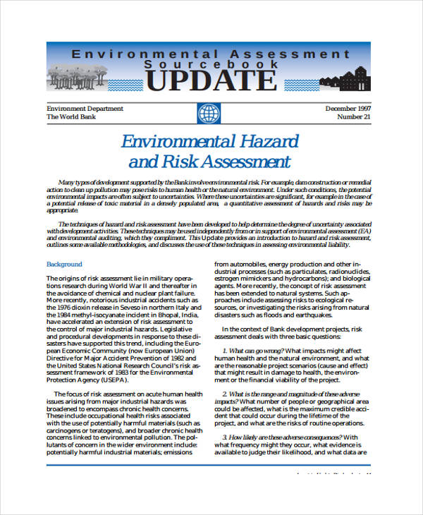 41+ Risk Assessment Templates in PDF