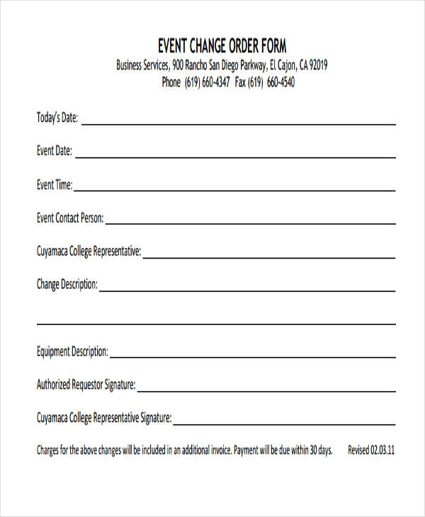 28+ Order Forms in PDF