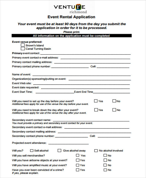 28+ Rental Application in PDF