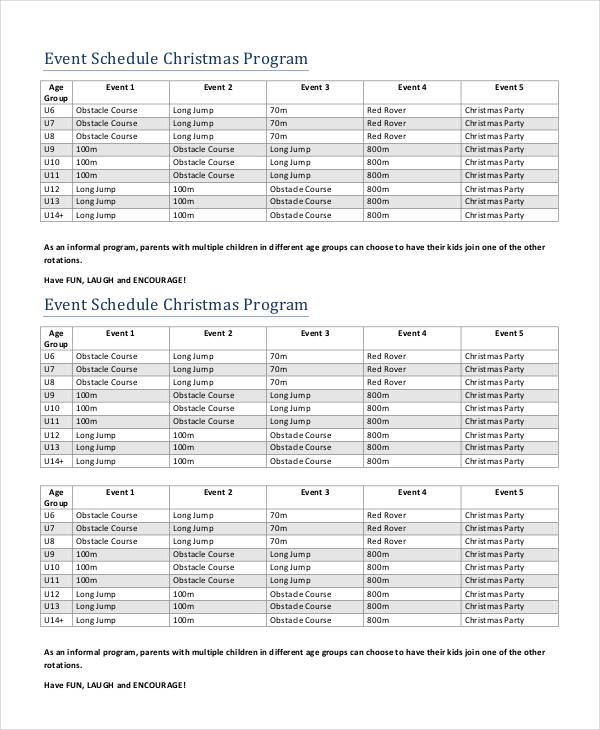 46+ Sample Event Program Templates - PSD, AI