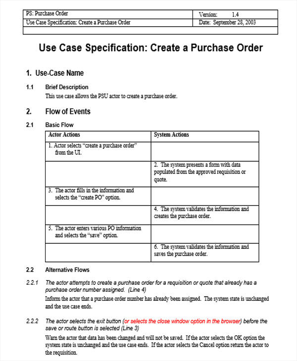 17 Use Case Templates In Word