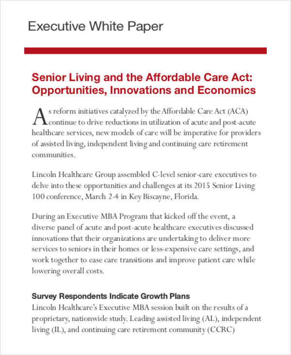 25 White Paper Formats