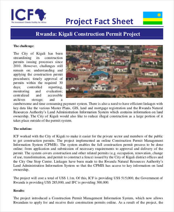 33 Fact Sheet Samples