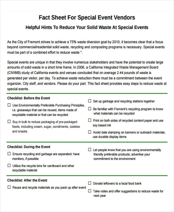25 Fact Sheet Templates