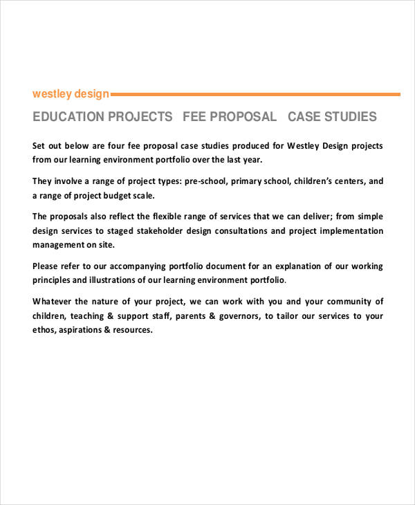 Fee Proposal Templates 11 Free Word PDF Format Download
