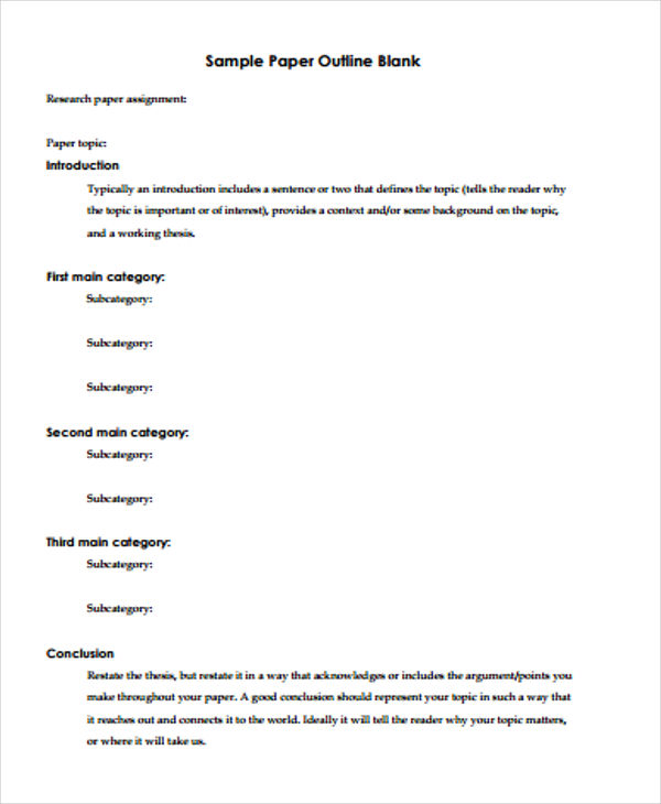  How To Make An Outline For A Research Paper Examples Research Paper 