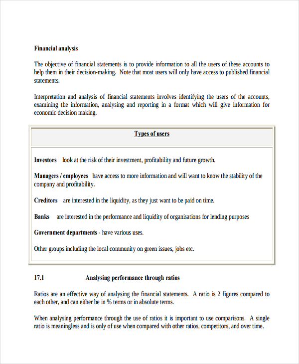 39+ Financial Analysis Samples - PDF, Word