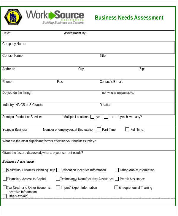 32+ Free Needs Assessment Templates