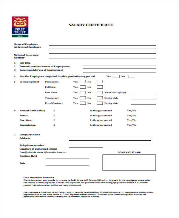 26+ Salary Certificate Formats - PDF, Word