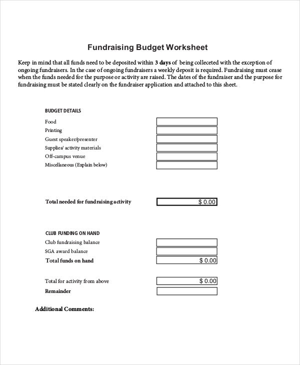 12+ Fundraising Budget Templates - Free Sample, Example Format Download