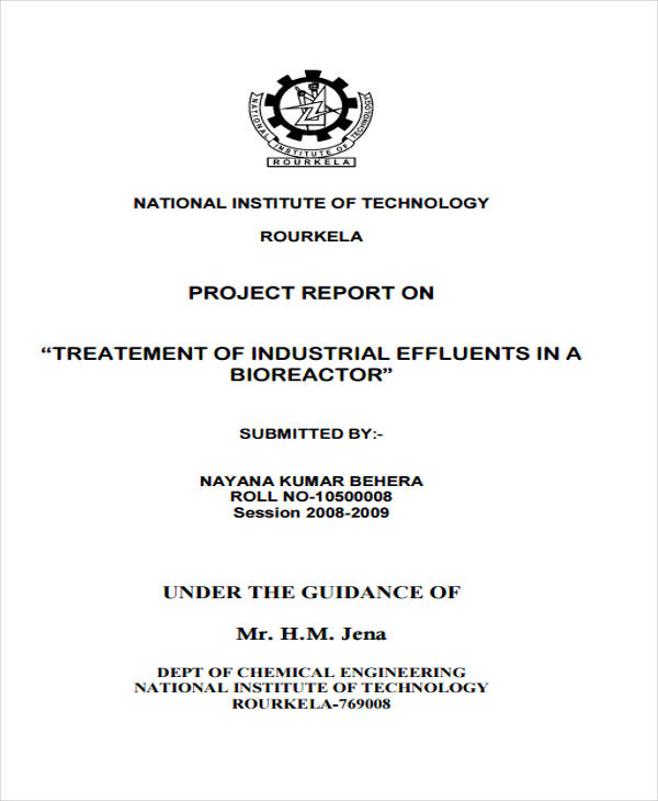 Engineering Project Report Sample Master Of Template Document