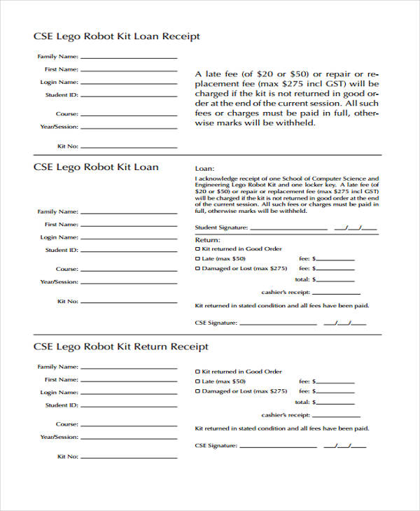 5+ Loan Receipt Templates - Free Word, PDF Format Download