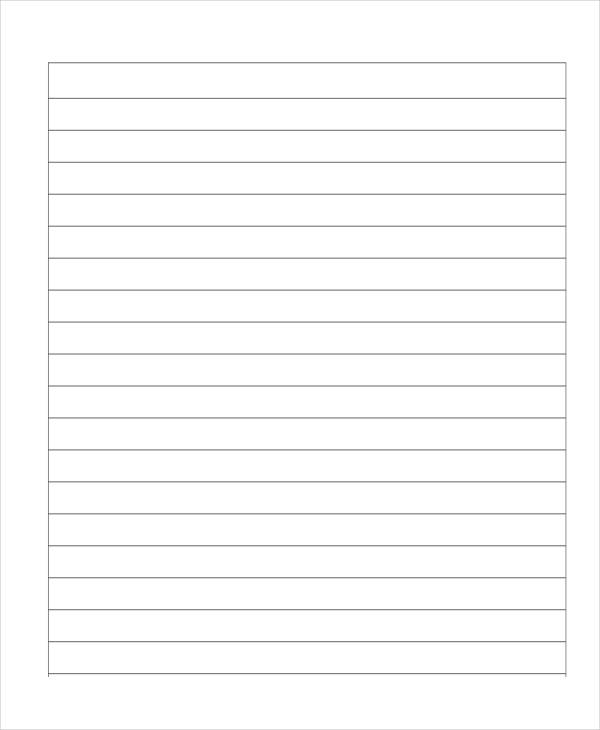 31+ Sample Lined Paper Templates