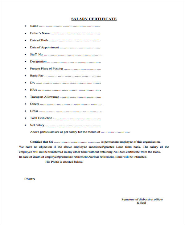 26+ Salary Certificate Formats - PDF, Word