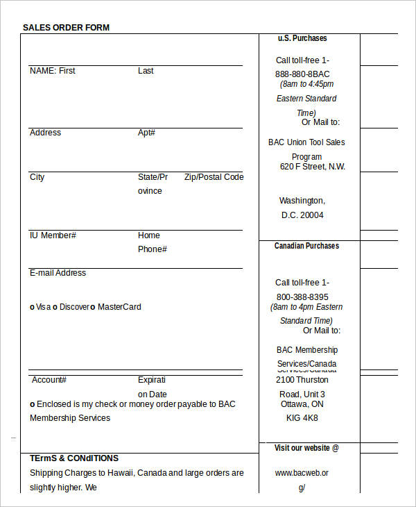 29+ Order Templates in Word
