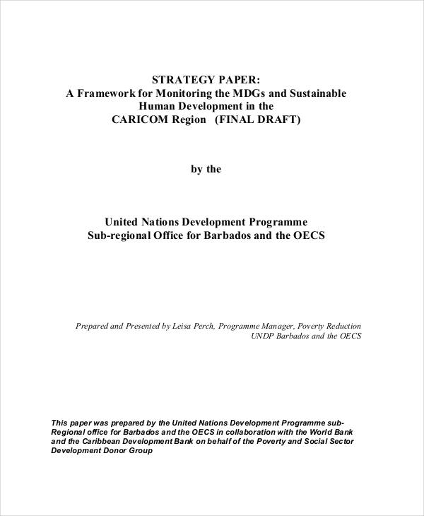 6 Strategy Paper Templates Free Samples Examples Format Download