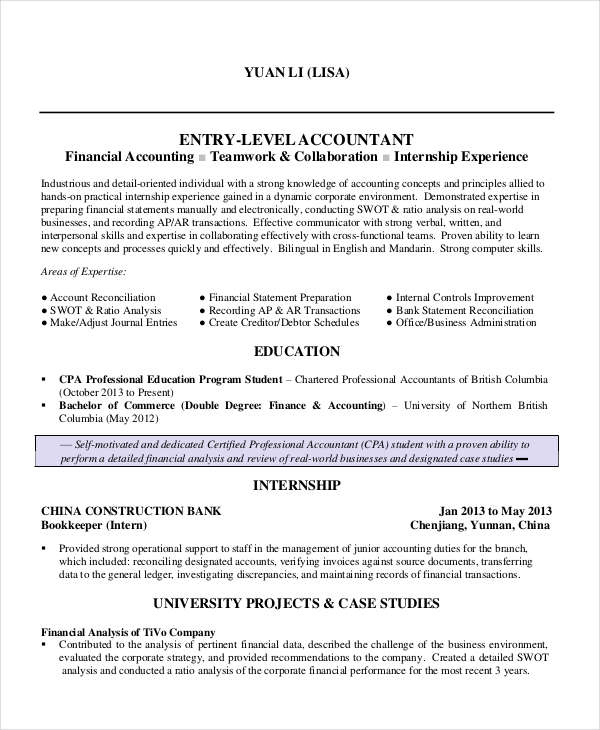 30+ Accountant Resume Templates in PDF