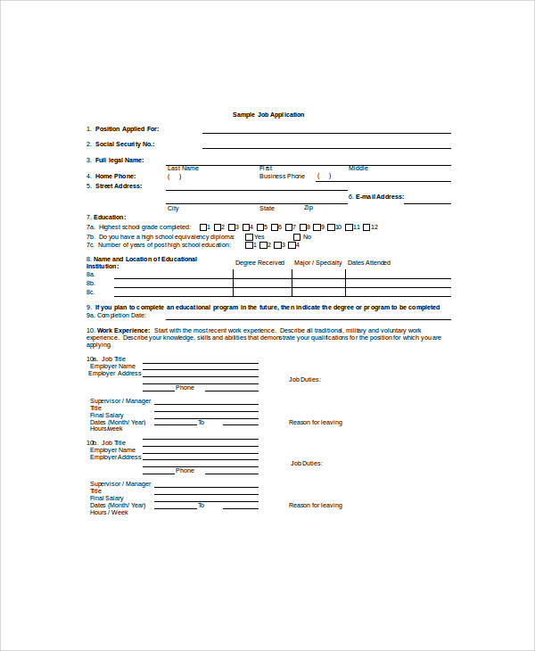 38 + Application Templates in Word | Google Docs | Apple Pages | PDF