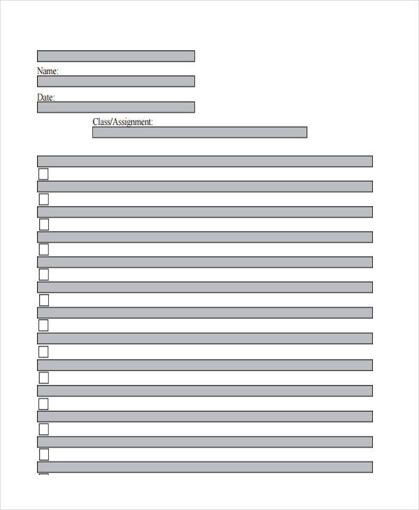 31+ Sample Lined Paper Templates
