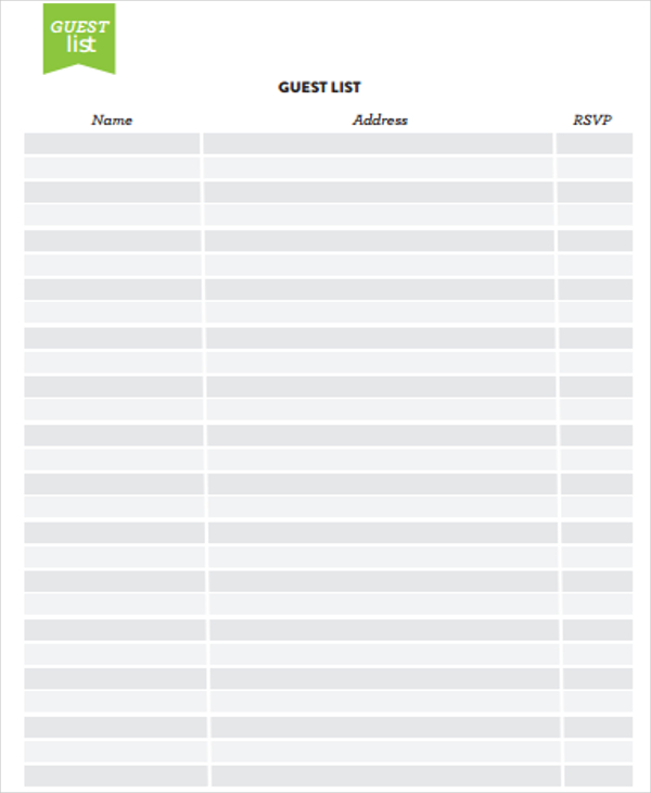 Address List Templates -7+ Free Word, PDF Format Download
