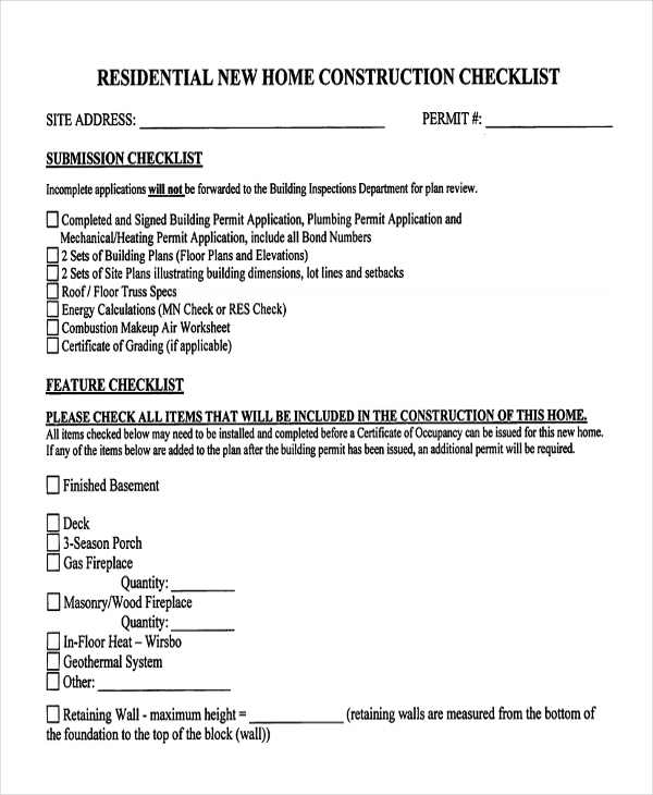 18+ Construction Checklist Templates - PDF, Word Format Download