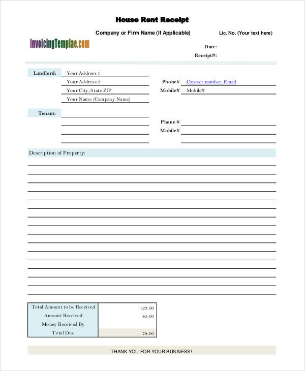 Rent Invoice Template - 12+ Free Word, PDF Format Download
