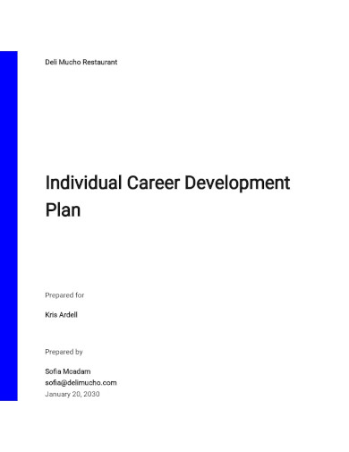23+ Individual Development Plan Templates -Free Sample, Example Format ...