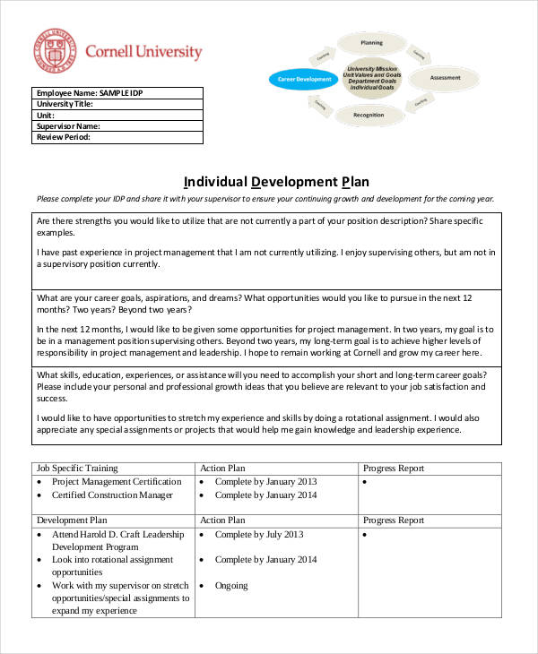 23+ Individual Development Plan Templates -Free Sample, Example Format ...