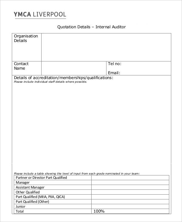8+ Audit Quotation Templates - Word, PDF
