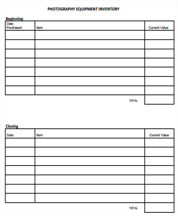 10+ Equipment Inventory List Templates - Free Samples, Examples, Format ...