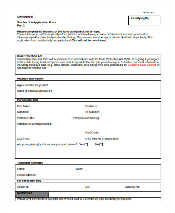 33+ Job Application Templates