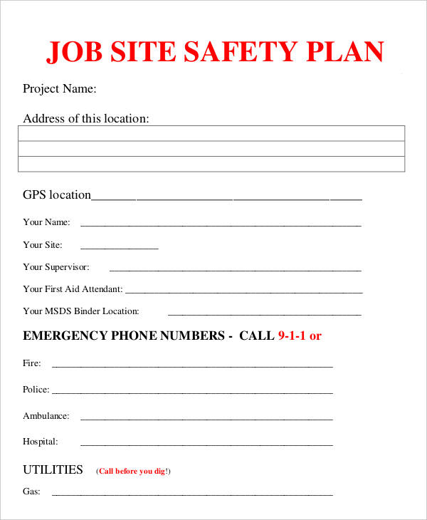 Job Plan Templates 10 Free Samples Examples Format Download