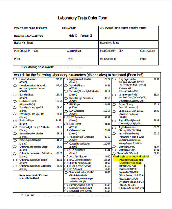 28+ Order Forms in PDF
