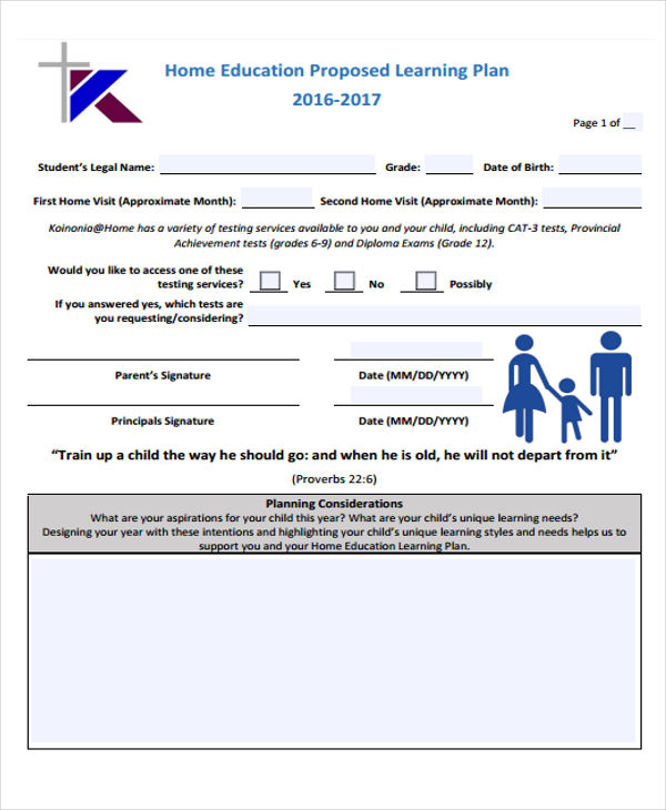 Learning Plan Template 15 Samples Examples Format Download