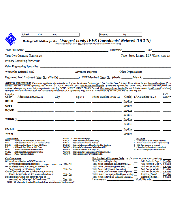 6+ Mailing List Templates - Samples, Examples