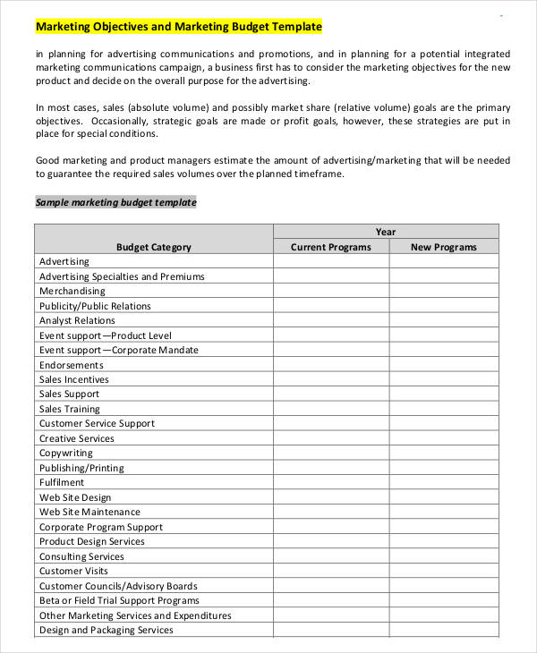16+ Marketing Budget Templates - Free Sample, Example, Format Download