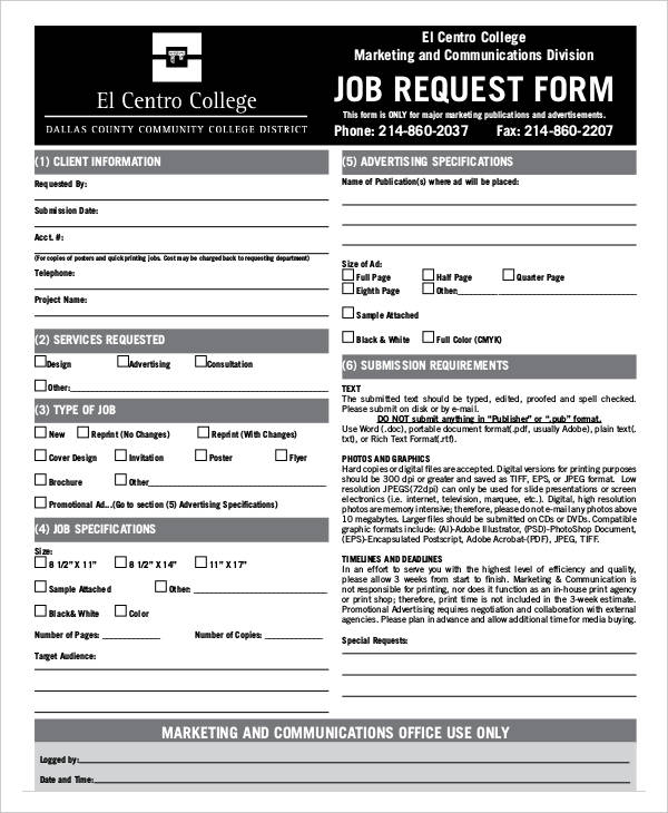 11+ Job Order Forms - Free Sample, Example Format Download