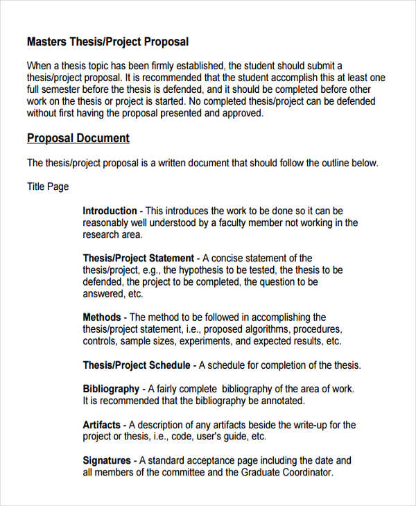 Master Thesis Proposal Example Pdf Thesis Title Ideas For College