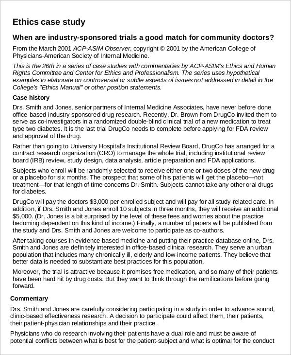 Bioethics Case Study Examples