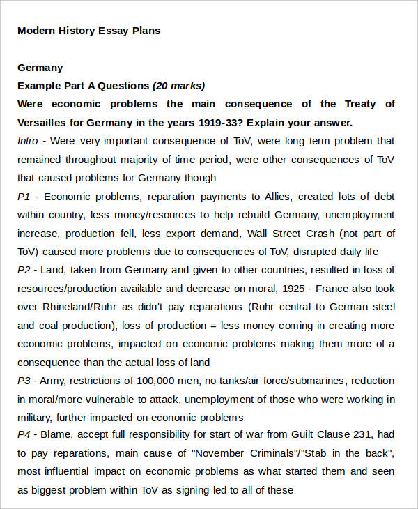 8+ Essay Plan Templates - Free Sample, Example Format Download