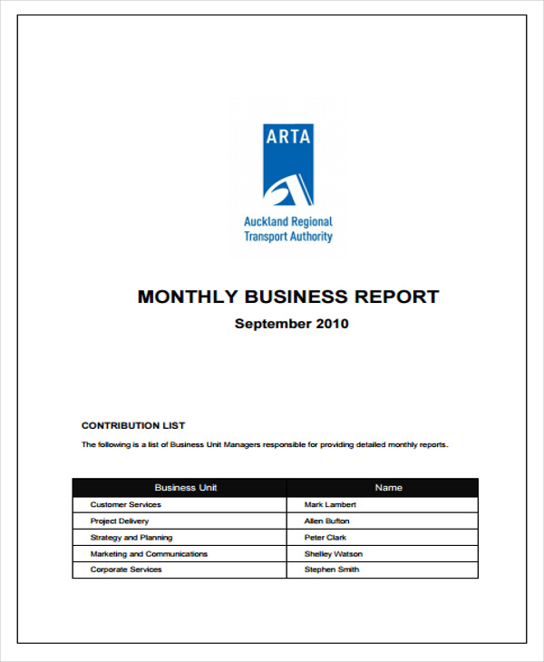 49+ Monthly Report Format Templates - Word, PDF, Google Docs, Apple Pages