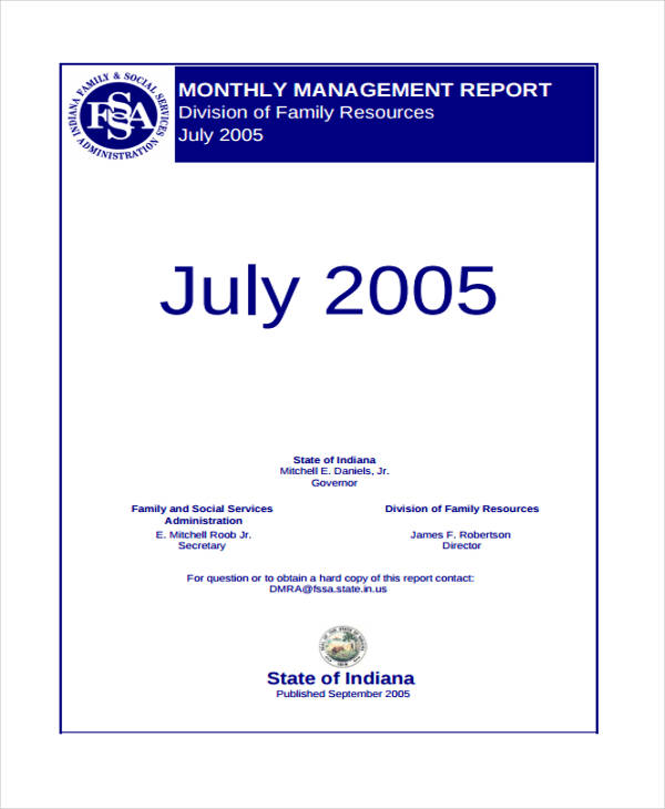 39 Monthly Report Templates In PDF 39 Monthly Report Templates In PDF