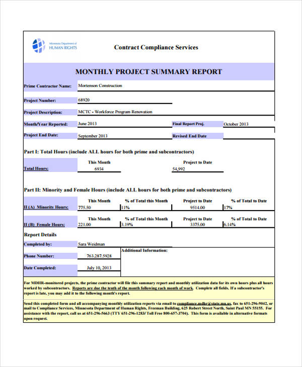 47+ Monthly Report Samples - Word, Docs | Free & Premium Templates