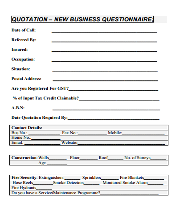 10+ Business Quotation Templates - PDF, DOC